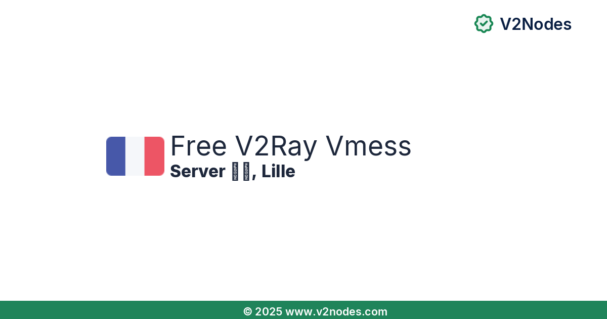 V2Nodes - V2Ray Vmess 法国 #114266