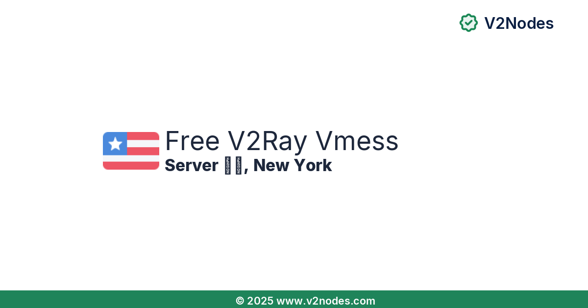 V2Nodes - V2Ray Vmess 美国 #207110